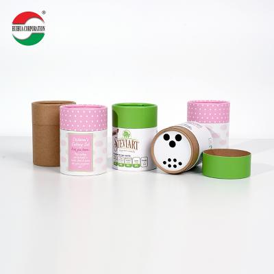 China Custom Printed Kraft Cardboard Tube for Loose Powder Packaging for sale