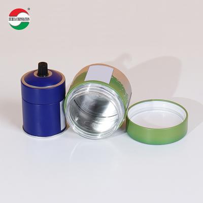 China Eco Friendly Tinplate Composite Cans Round Packaging Box for Food 16mm to 150mm Diameter for sale