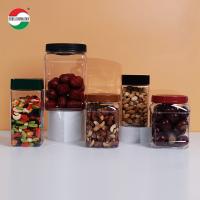 China Clear Square PET Plastic Jar 100ml with Screw Lid Food Grade Damp Proof for sale