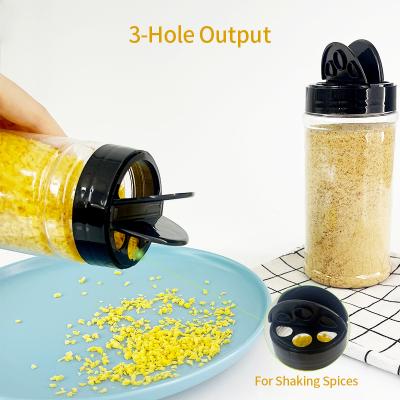 China PET Plastic Seasoning Bottle 100ml 200ml Multipurpose Spice Jar Salt Pepper Shaker for sale