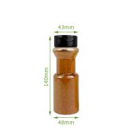 China PET Plastic Seasoning Bottle 100ml 200ml Multipurpose Spice Jar Salt Pepper Shaker for sale
