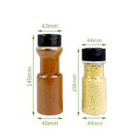 China Wholesale Plastic Spice Jars 225ml to 880ml PET Bottles with Black PP Lid for Powders for sale