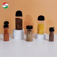 China PET Plastic Spice Jar 55ml to 360ml with PP Flip Lid for Salt Pepper Seasoning Storage for sale