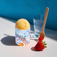 China Eco-Friendly Recyclable Paper Composite Cans with Metal Lid 109ml 500ml for Ice Cream for sale