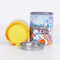 China Custom Printed Cylinder Paper Tube Ice Cream Packaging 109ml 500ml with Metal Lid for sale