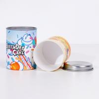 China Custom Printed Cylinder Paper Tube Ice Cream Packaging 109ml 500ml with Metal Lid for sale