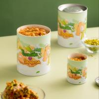 China Customizable Recyclable Paper Cans Packaging with Metal Move Lid 3.7oz 109ml for Ice Cream for sale