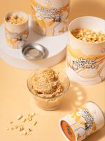 China Customizable Recyclable Paper Cans Packaging with Metal Move Lid 3.7oz 109ml for Ice Cream for sale