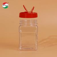 China 350ml PET Plastic Shaker Bottle with Flip Top Lid Food Grade Spice Jar Customizable for sale