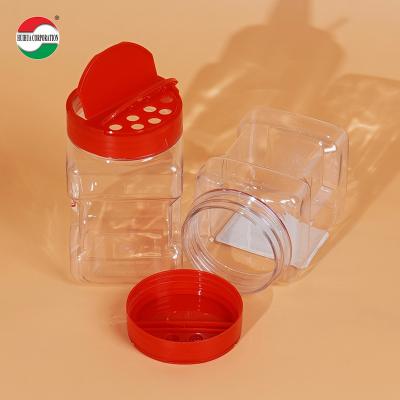 China Wholesale PET Plastic Spice Jar 55ml to 360ml with Screen Printing for Salt Pepper Chili Seasoning for sale