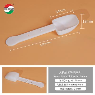 China Wholesale Foldable White PP 10ML Solid State Dual-Use Food Grade Plastic Scoop Measuring Scoop for sale