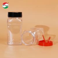 China Food Grade PET Spice Shaker Jars 100ml 360ml Flip Top Salt Pepper Bottles for sale