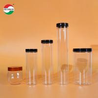 China Food Grade Clear PET Plastic Jar with Screw Top Cover for Candy Cookies Noodles 500ml for sale