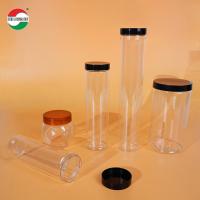 China Food Grade Clear PET Plastic Jar with Screw Top Cover for Candy Cookies Noodles 500ml for sale