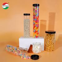China Food Grade Clear PET Plastic Jar with Screw Top Cover for Candy Cookies Noodles 500ml for sale