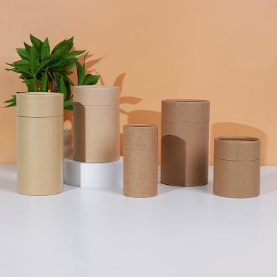 China Biodegradable Custom Food Grade Kraft Cardboard Paper Tube for Coffee Tea Matcha Powder Packaging 1000pcs MOQ for sale