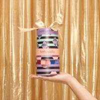 China Custom Kraft Paper Tube Packaging 500ml Eco-Friendly Food Container with Gold Foil Stamping for sale