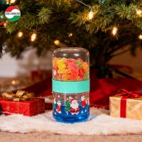 China Food Grade PET Clear Cylinder Bottle with Screw Lid 500ml to 2000ml Customizable for sale
