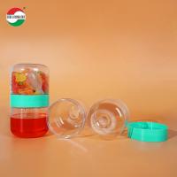 China Food Grade PET Clear Cylinder Bottle with Screw Lid 500ml to 2000ml Customizable for sale