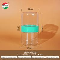 China Food Grade PET Clear Cylinder Bottle with Screw Lid 500ml to 2000ml Customizable for sale