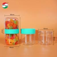 China Food Grade PET Clear Cylinder Bottle with Screw Lid 500ml to 2000ml Customizable for sale