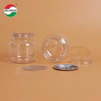 China 500ml Food Grade PET Transparent Plastic Jar Airtight with Aluminum Lid and Screw Cover for Candy Dried Fruit for sale