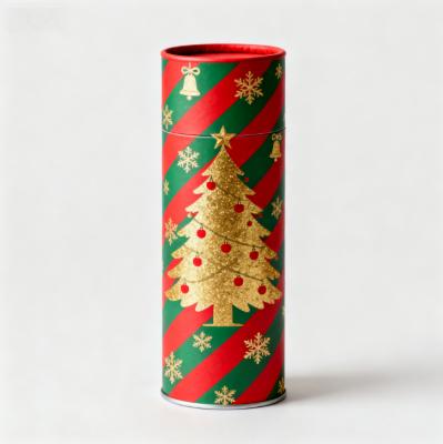 China Custom Printed Kraft Paper Cylinder Tube Eco-Friendly Packaging 16.8mm to 151.3mm Diameter for sale