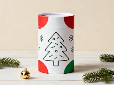China Custom Eco-Friendly Paper Tube for Christmas Gift Packaging 1000pcs MOQ OEM for sale
