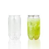 China Food Grade PET Plastic Can 150ml 250ml 330ml for Carbonated Beverage Juice Soda Drink for sale