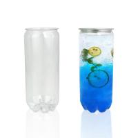 China Food Grade PET Plastic Can 150ml 250ml 330ml for Carbonated Beverage Juice Soda Drink for sale