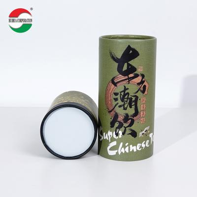 China Food Grade White Cardboard Paper Jar Packaging Can with Top and Bottom Cover Structure for sale