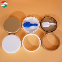 China IML In Mould Label 1000ml to 4000ml White PET Plastic Can with Aluminum Easy Open Lid for Milk Powder for sale
