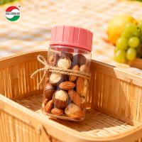 China Wholesale 500ml Clear PET Plastic Jar with Screw Lid for Snack Cookie Candy Nut Storage for sale