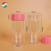 China Wholesale 500ml Clear PET Plastic Jar with Screw Lid for Snack Cookie Candy Nut Storage for sale