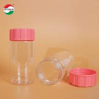 China Wholesale 500ml Clear PET Plastic Jar with Screw Lid for Snack Cookie Candy Nut Storage for sale