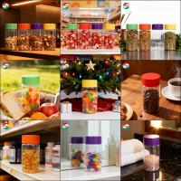 China 500ml Food Grade PET Clear Plastic Cylinder Jar with Screw Lid for Candy Snack Cookie for sale