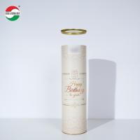 China Eco-friendly Kraft Paper Tube with Metal Lid for Wine Bottle 500ml Food Packaging Custom Logo for sale