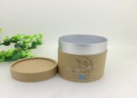 China Custom Kraft Paper Tube Packaging with White Ink Printing for Cosmetic Gift 50mm Diameter for sale