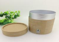 China Custom Kraft Paper Tube Packaging with White Ink Printing for Cosmetic Gift 50mm Diameter for sale