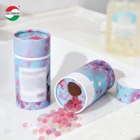 China Customized Kraft Paper Tube Packaging 500ml Eco Friendly Food Container with Window for Laundry Perfume Beads for sale