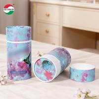 China Customized Kraft Paper Tube Packaging 500ml Eco Friendly Food Container with Window for Laundry Perfume Beads for sale