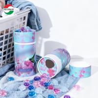 China Customized Kraft Paper Tube Packaging 500ml Eco Friendly Food Container with Window for Laundry Perfume Beads for sale