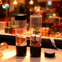 China Custom Clear Window Paper Tube with PVC for T-Shirt Toy Bottle Mask OEM 2000pcs MOQ for sale