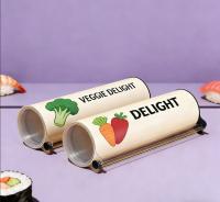 China Custom Push Pop Sushi Paper Tube Packaging Cylinder Push Up Container 54.5mm Diameter for sale