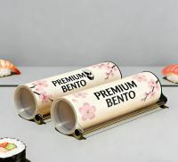 China Custom Push Pop Sushi Paper Tube Packaging Cylinder Push Up Container 54.5mm Diameter for sale