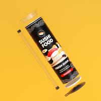 China Custom Push Pop Sushi Paper Tube Packaging Cylinder Push Up Container 54.5mm Diameter for sale