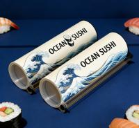 China Custom Push Pop Sushi Paper Tube Packaging Cylinder Push Up Container 54.5mm Diameter for sale