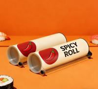 China Customized Sushi Push Pop Tube Food Grade Paper Packaging for Sushi Rice Vegetable Rolls 16.8mm to 151.3mm for sale