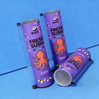 China Custom Logo Food Grade Push Up Sushi Tube 100mm Recyclable Biodegradable Paper Tube Packaging for sale