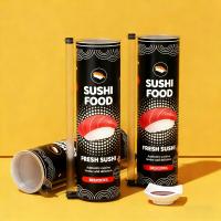 China Custom Printed Food Grade Eco-Friendly Sushi Paper Tube Packaging 5000 Units Push Up Canister for sale